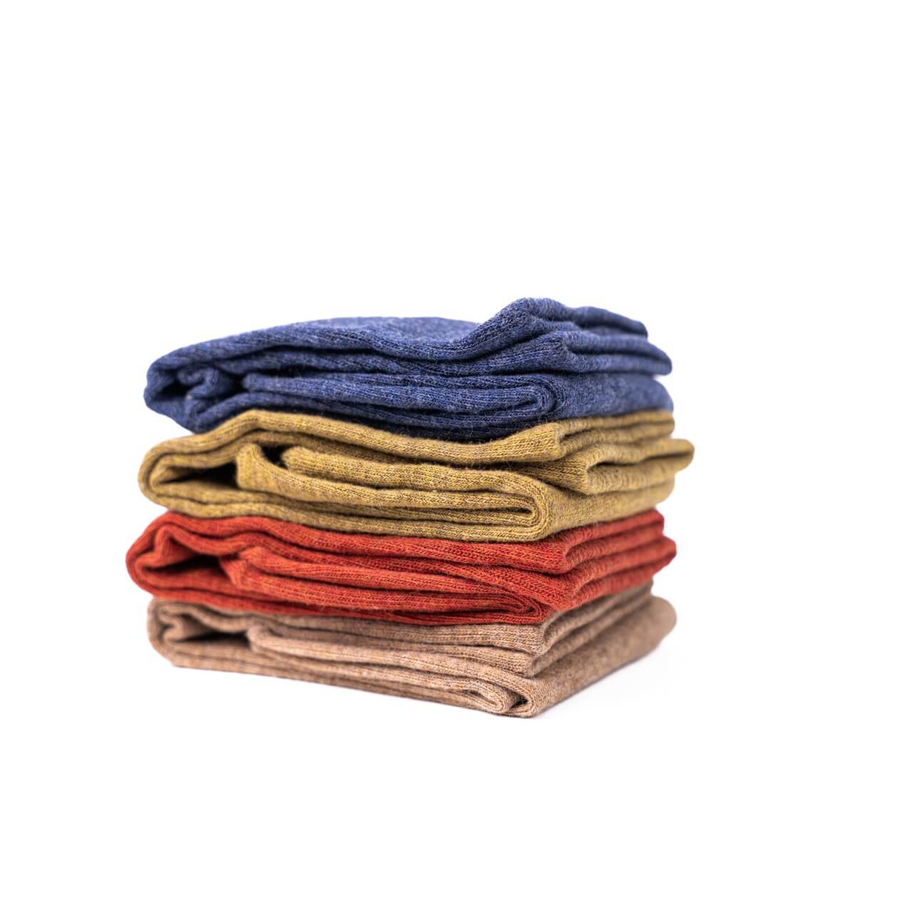 Solid Blue Ribbed Casual Crew Socks – Nimble Made