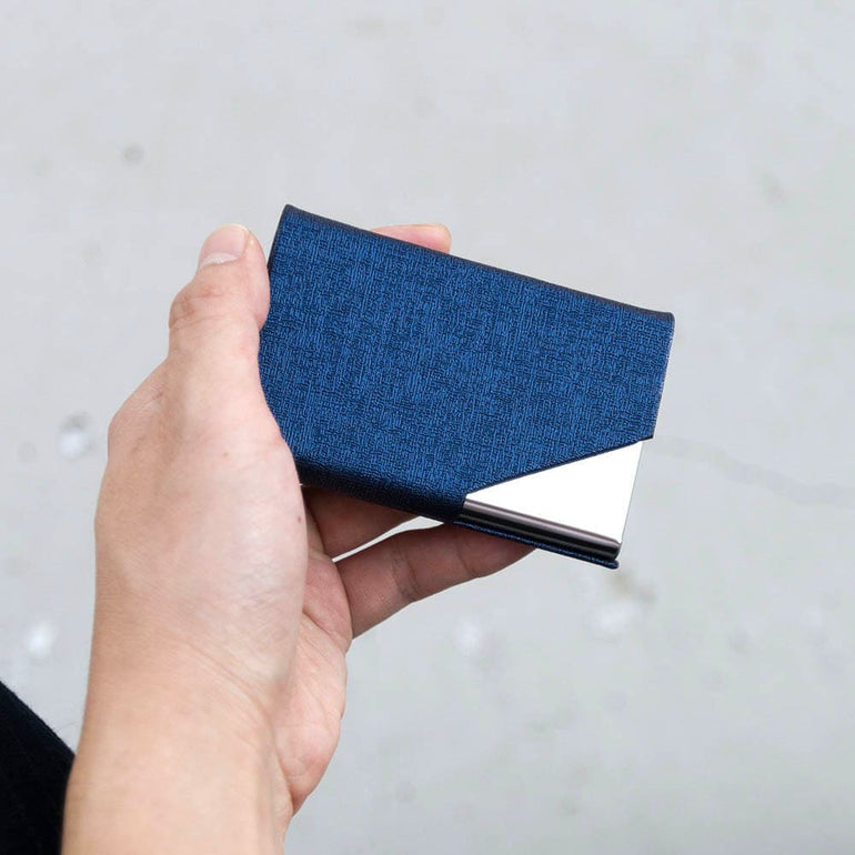 Dark Blue Metallic Card Holder – Nimble Made