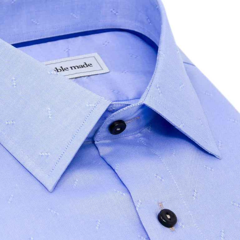 Light Blue Floral Dress Shirt | The Lotus Slim Fit - Nimble Made
